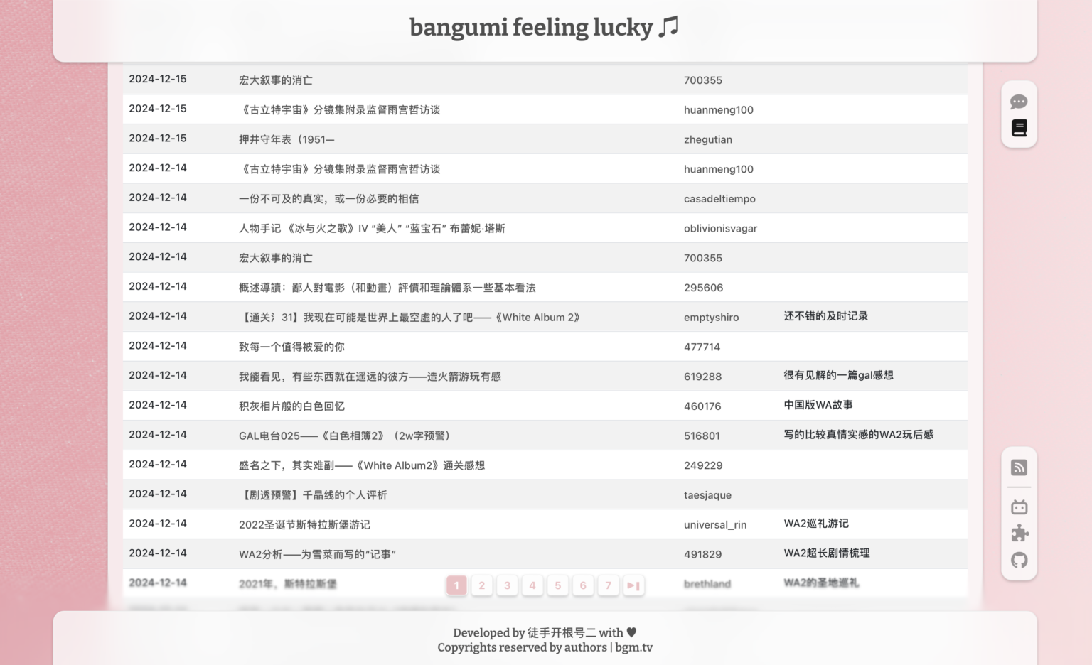 Bangumi.tv组件推荐：提升你的浏览、讨论与编辑体验 – Cfoxyyy